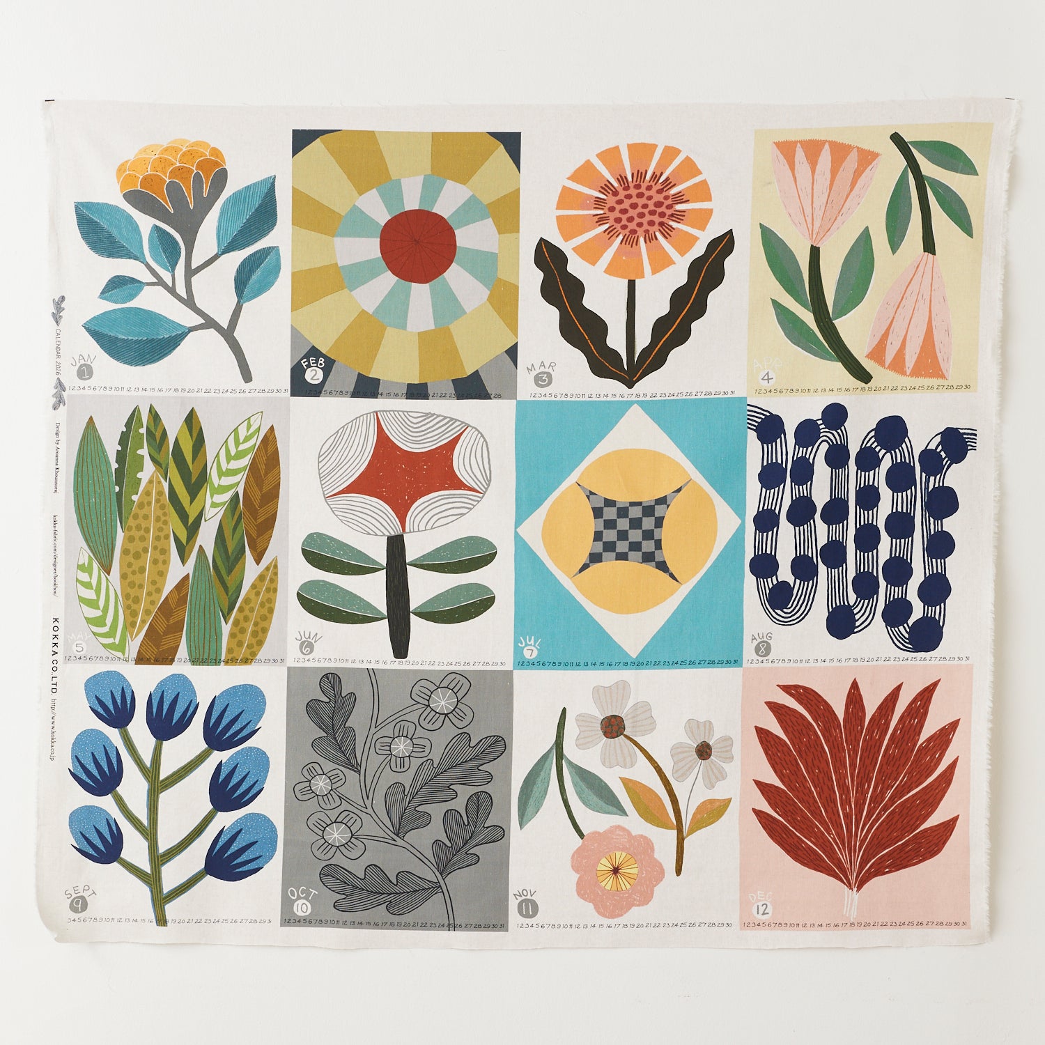 [Pre-order] bookhou 2026 Fabric Calendar | Kokka Fabrics