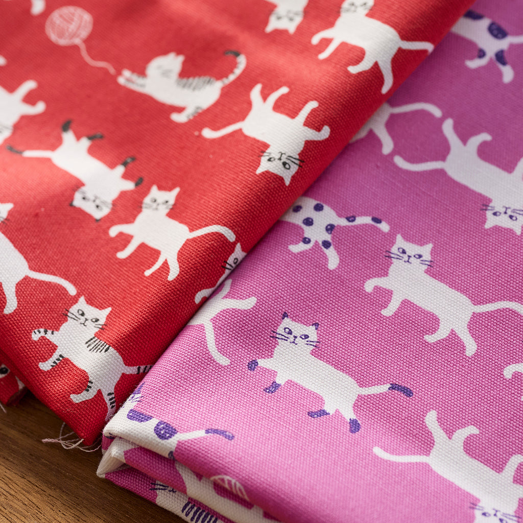 Simply Palette Cat Prints Cotton Oxford | Kokka Fabrics