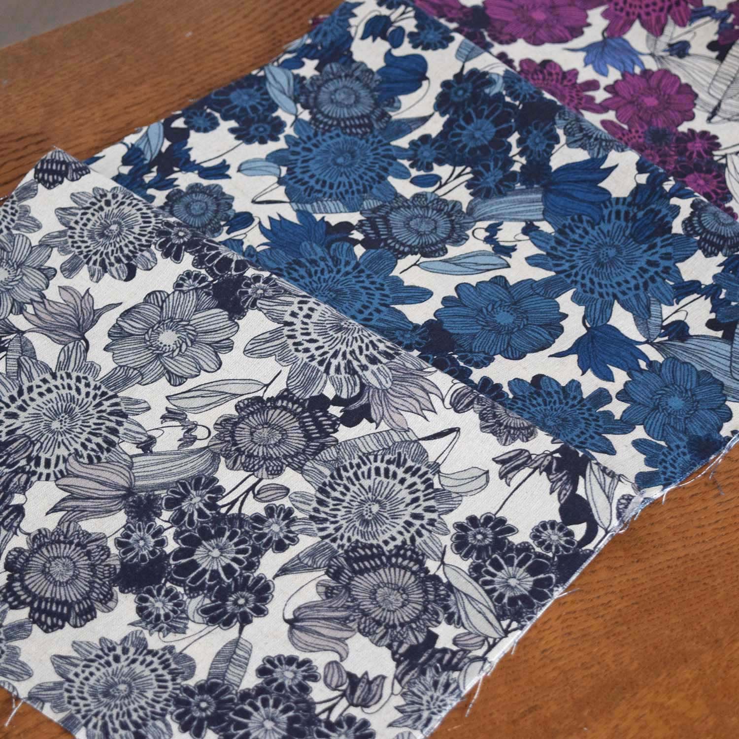 Linnea Flowers Cotton Linen Sheeting - KOKKA FABRICS