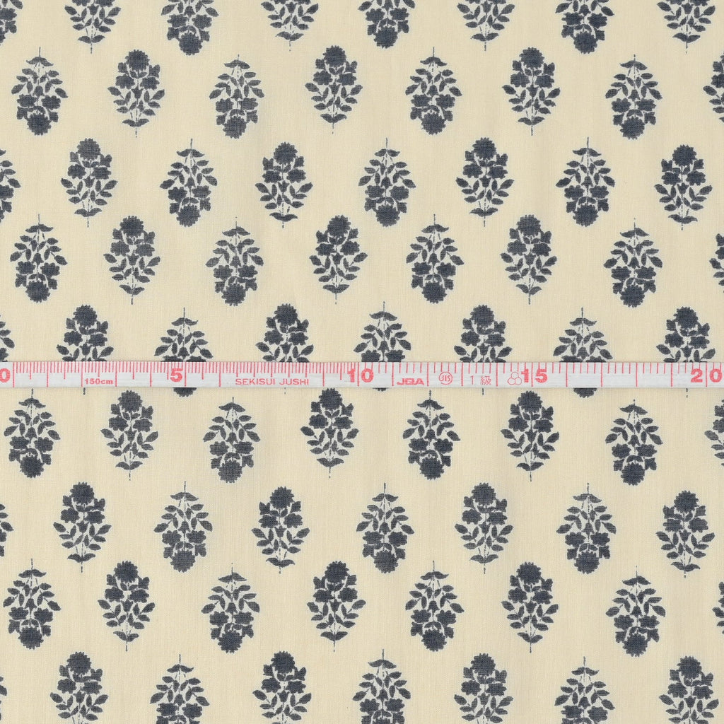 Vintage Floral Silhouette Cotton Lawn | Kokka Fabrics
