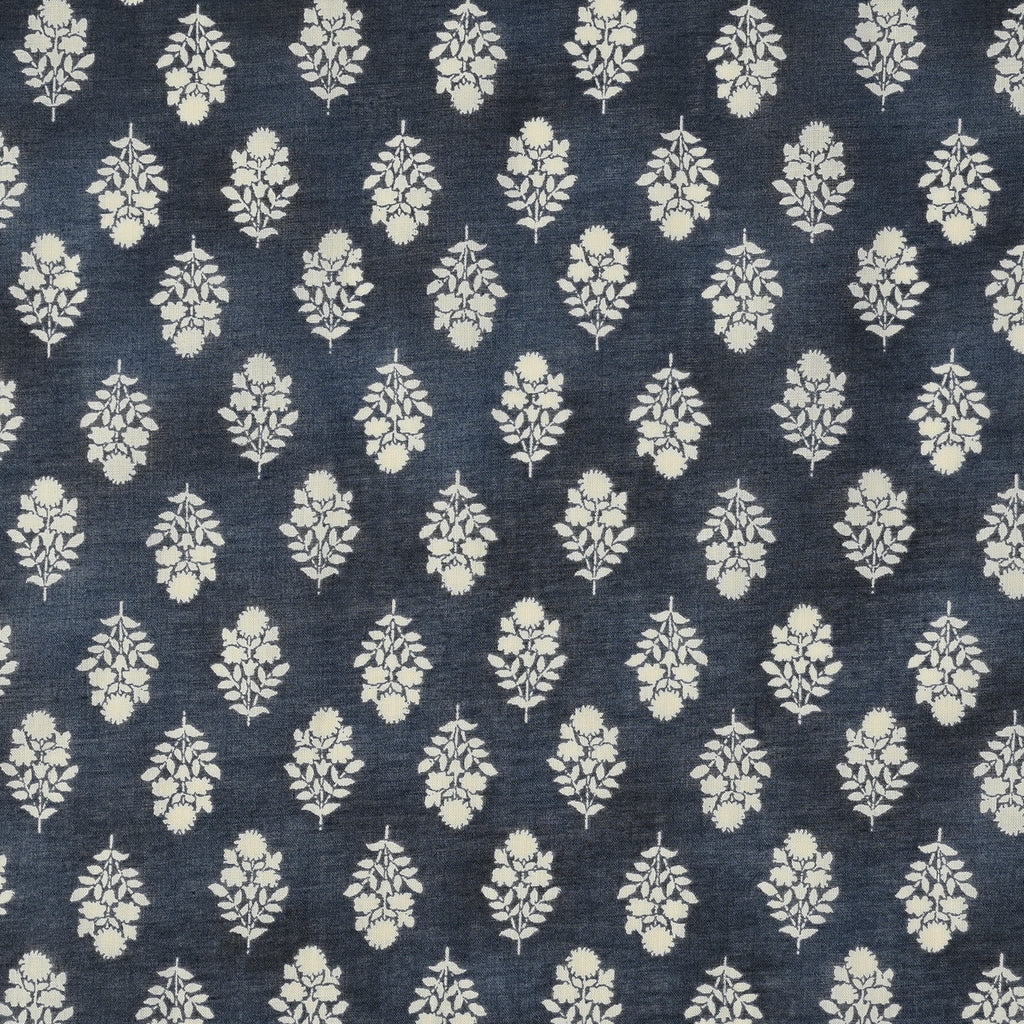Vintage Floral Silhouette Cotton Lawn | Kokka Fabrics